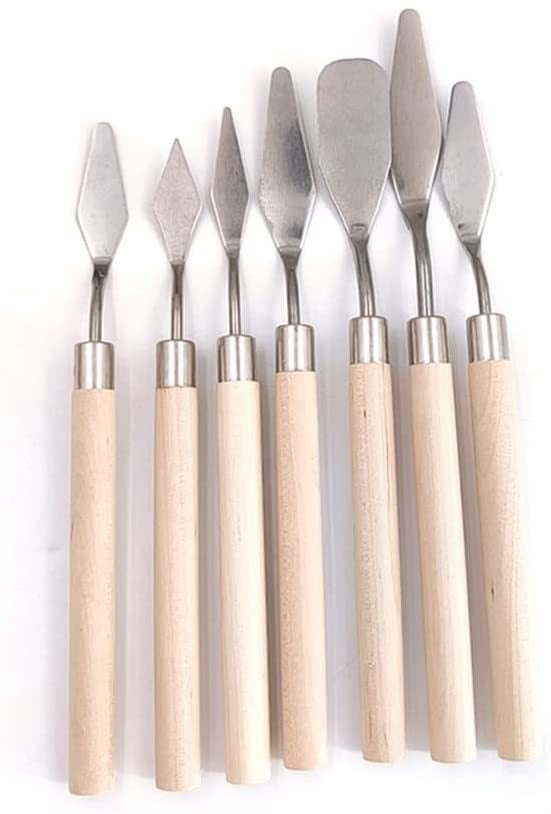 7Pcs/Set Stainless Steel Oil Painting Artist Crafts Spatula Palette ...