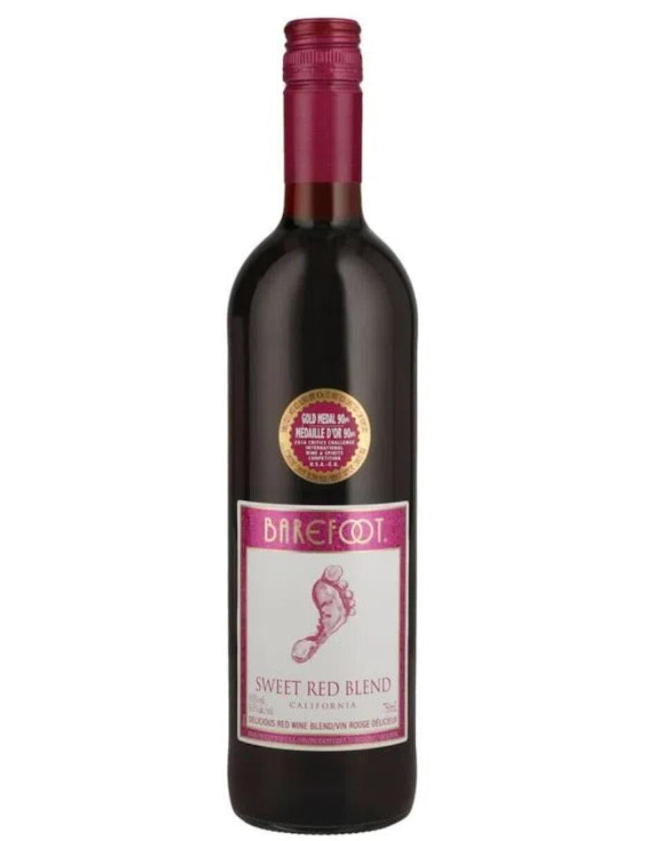 Pack de 12 Vino Tinto Barefoot Sweet Red Blend 750 ml Barefoot Sweet ...