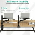 WALI Desk Mount Laptop Tray (M00LP) for 17'' Notebook, 22 lbs Support ...