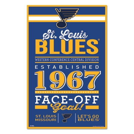 St. Louis Blues Sign 11x17 Wood Established Design | Walmart Canada