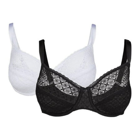 Gorgeous Womens Textured Lace Bra (Pack of 2) - Walmart.ca