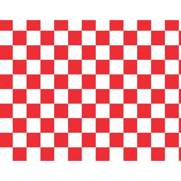 9in x 7in Red Checkered Vinyl Sheet Sticker Checkerboard Decal ...