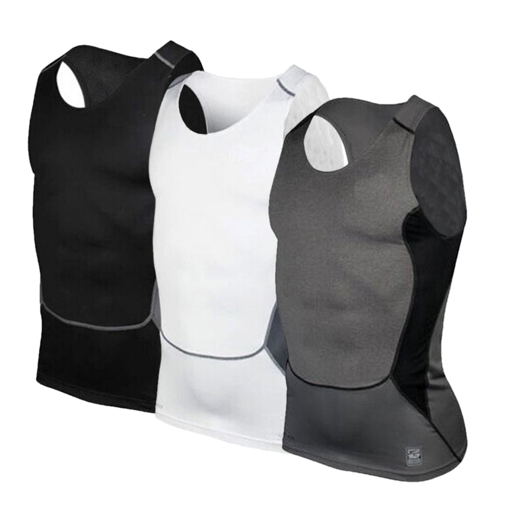 Baozhu Men's 3 Pack Compression Base Layer Quick-dry Tank Tops (Black ...