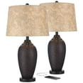 "Franklin Iron Works Rustic Industrial Table Lamps Set of 2, 25"" High ...
