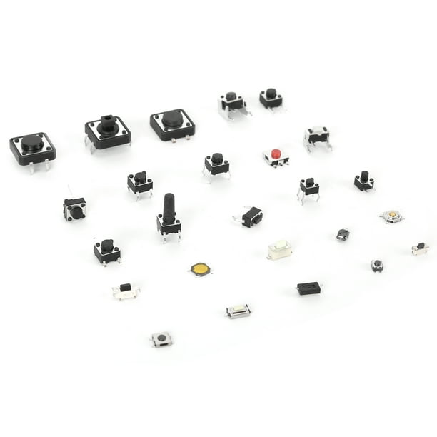 Tactile Push Button Switches 25 Values 12V 50mA Micro Momentary Tact ...
