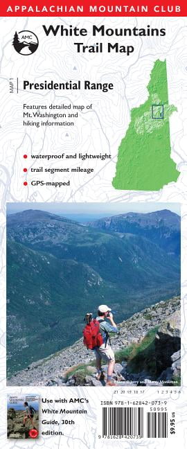 Adventure: AMC Map: Presidential Range: White Mountains Trail Map ...