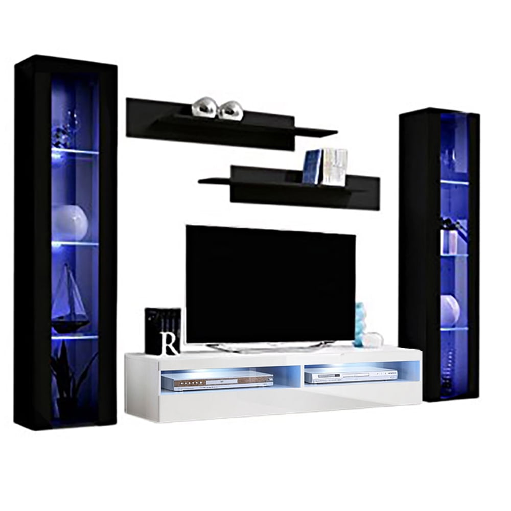 Fly A 35TV Wall Mounted Floating Modern Entertainment Center - Walmart.com