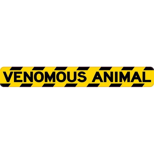 10in x 1.25in Venomous Animal Sticker Vinyl Caution Safety Zoo Sign ...