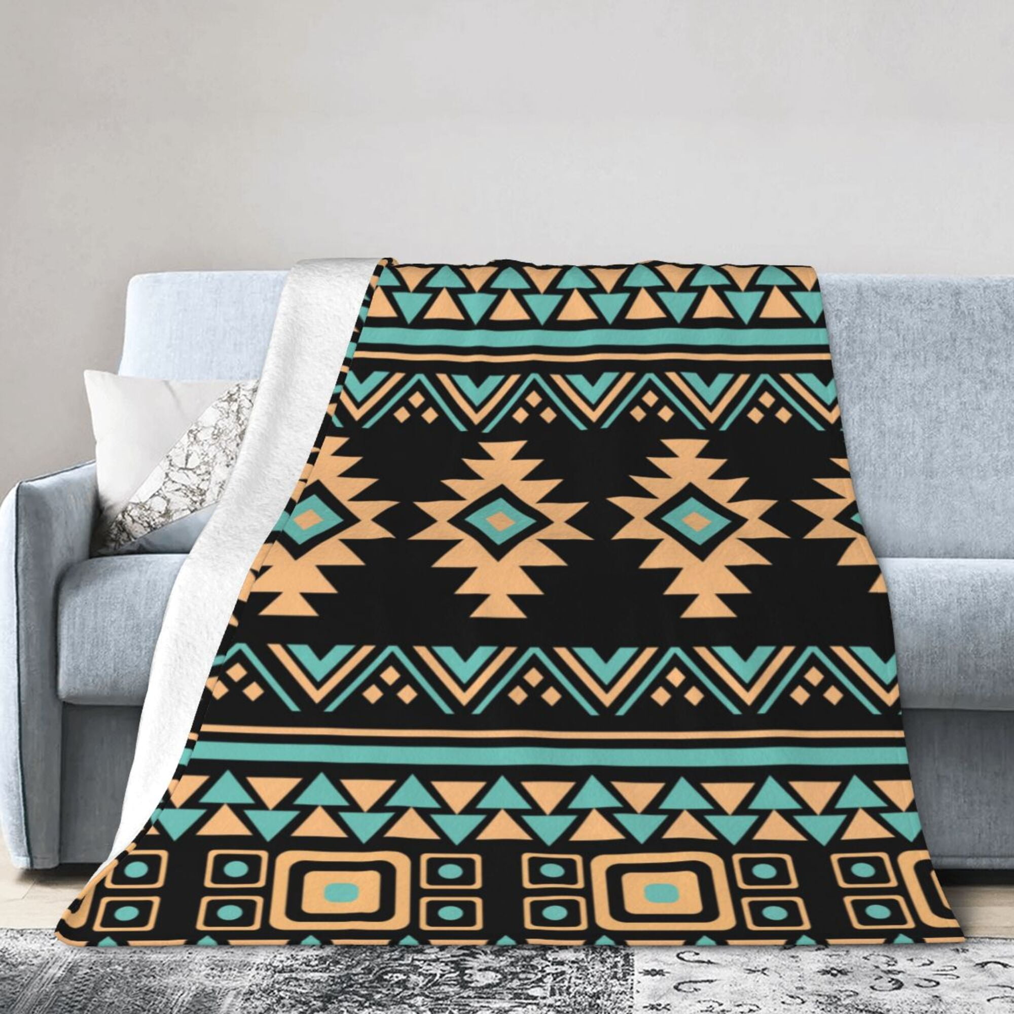 DouZhe Ultra-Soft Micro Fleece Lightweight Flannel Bed Blanket, Vintage ...