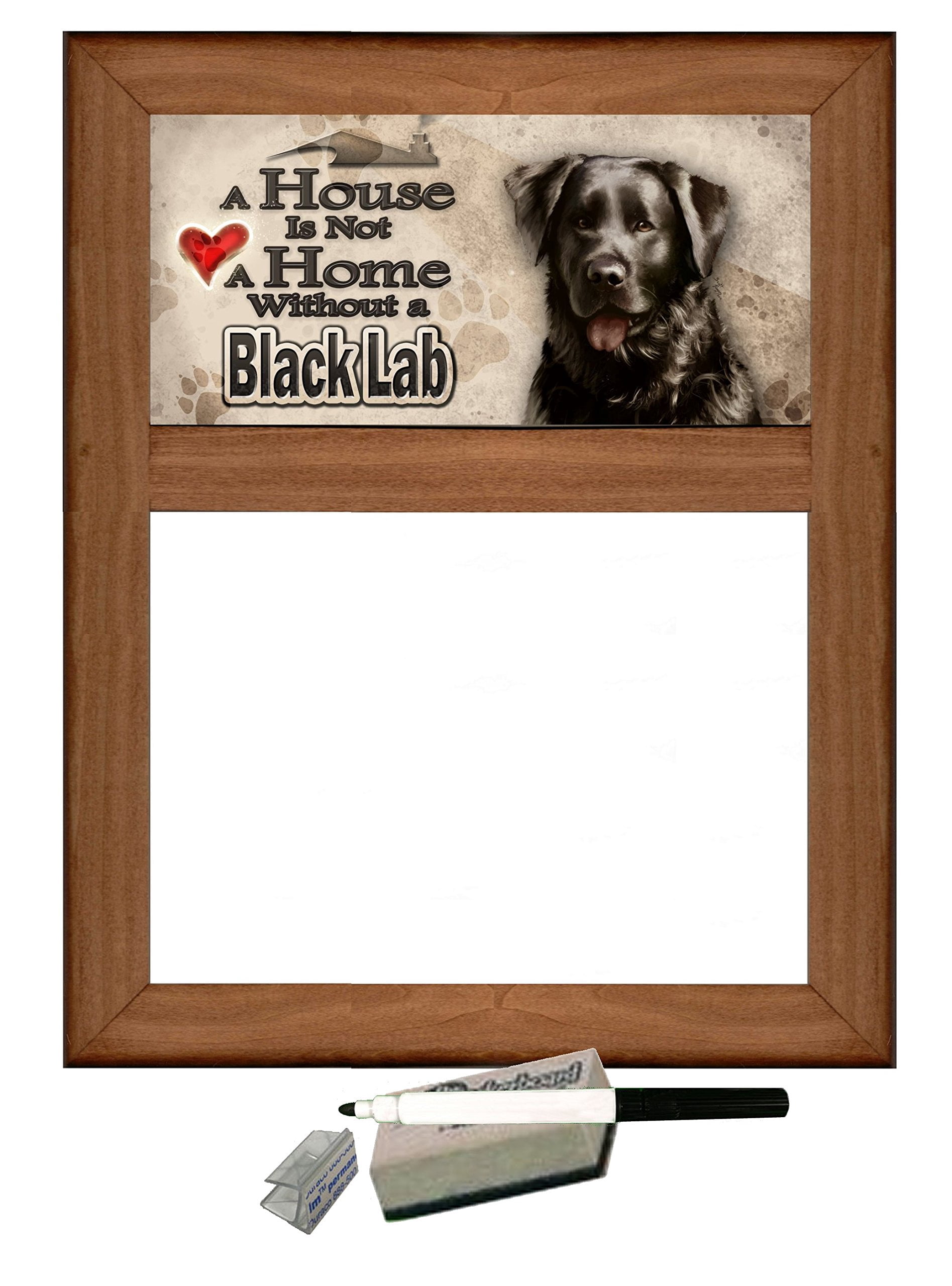 Black Labrador Retriever - Dog Themed Dry Erase Marker Board - A House ...