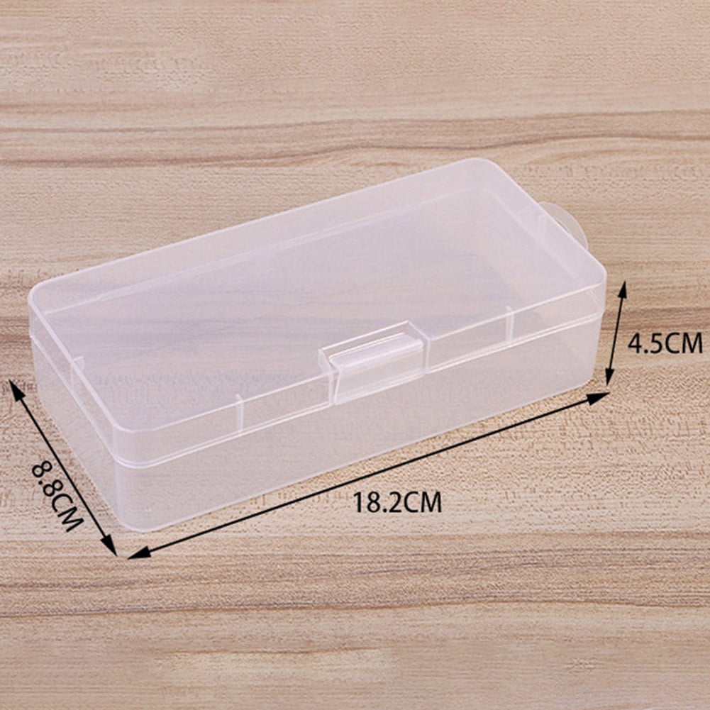 LIKEM Clear Rectangle Storage Containers Box with Hinged Lid for ...
