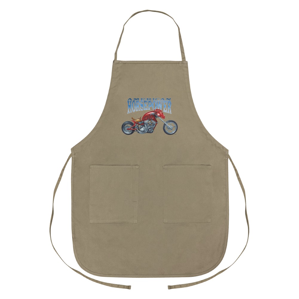 American Horsepower Biker Motorcycle Chopper Apron with Pockets ...