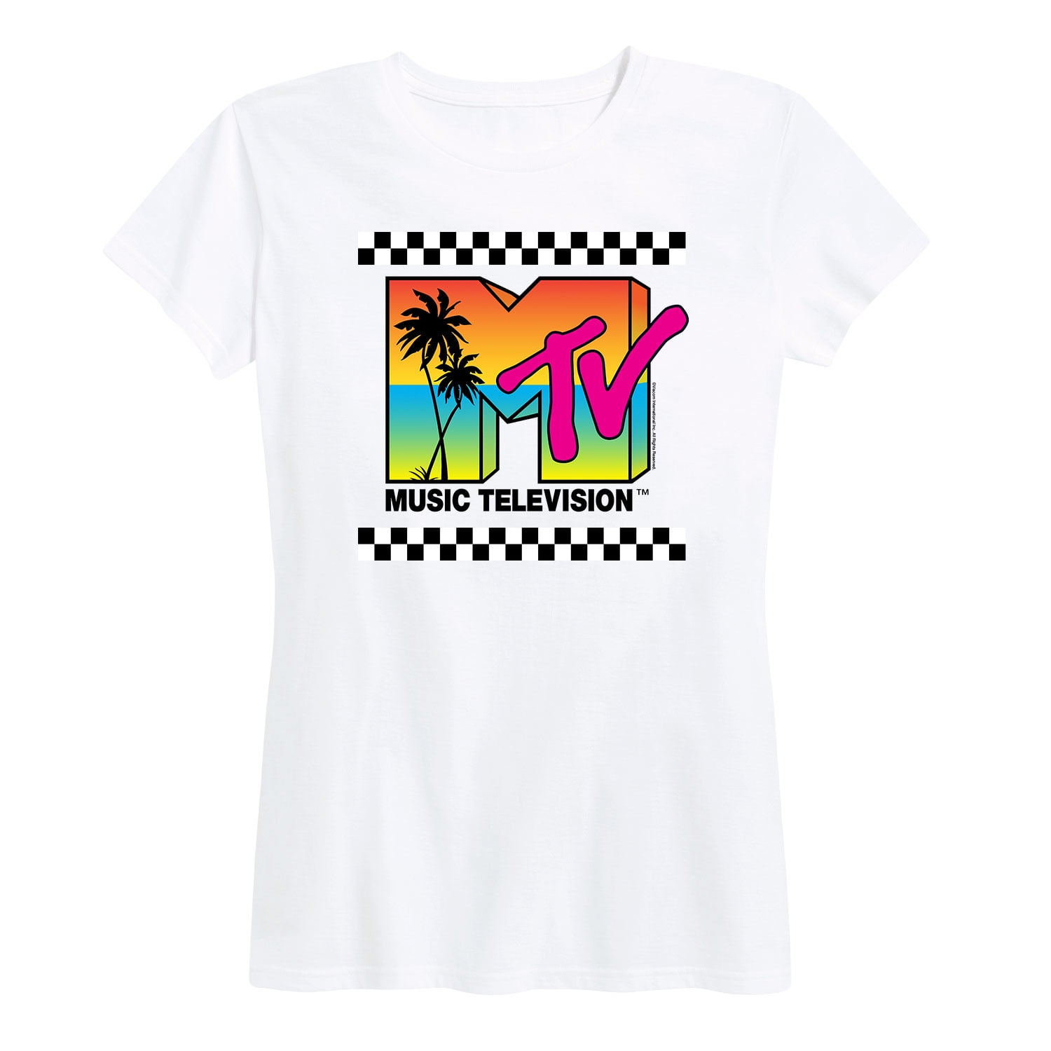 MTV - Sunset MTV Logo - Women's Short Sleeve Graphic T-Shirt - Walmart.com