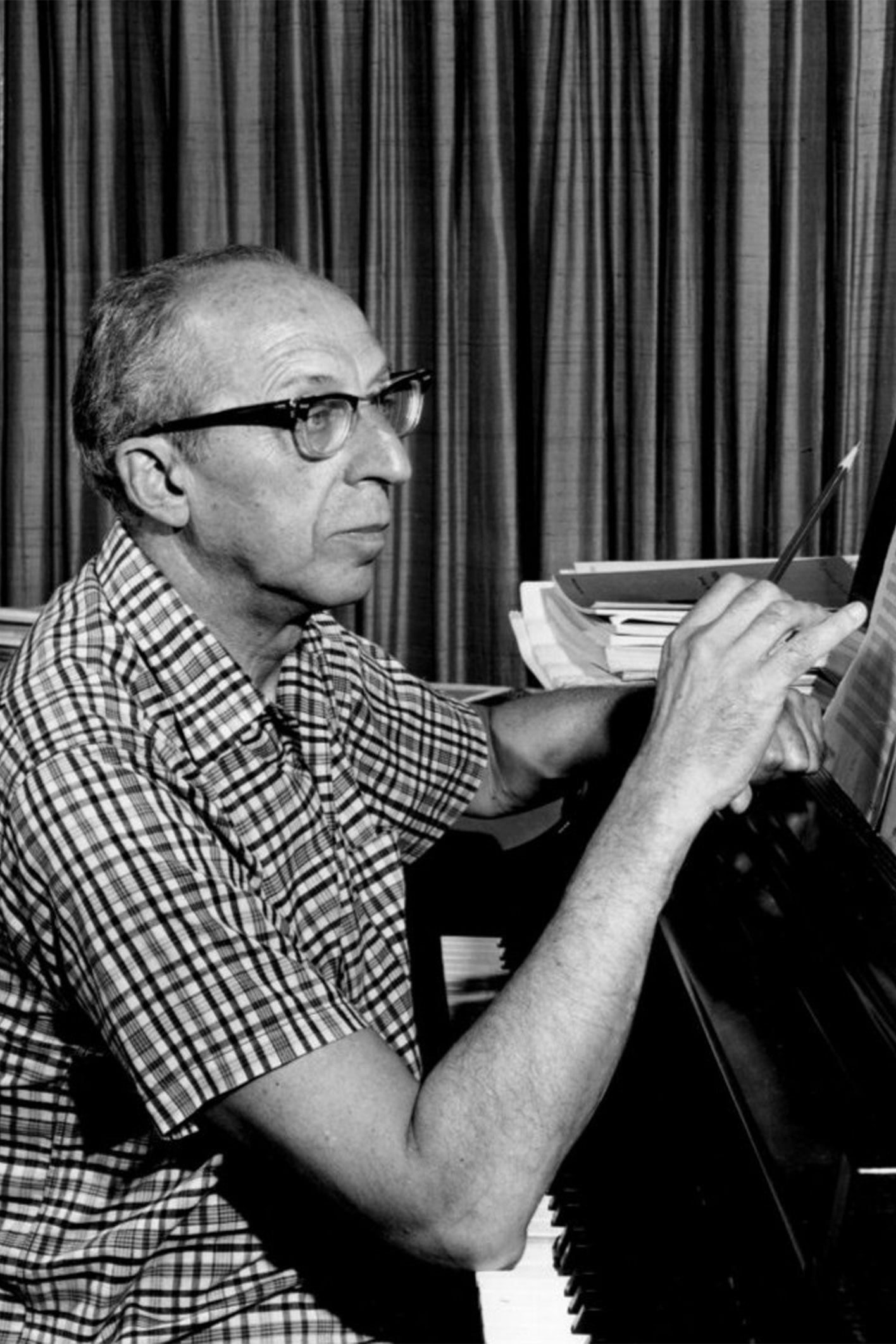 24x36 gallery poster, Aaron Copland in 1962 from a television special ...