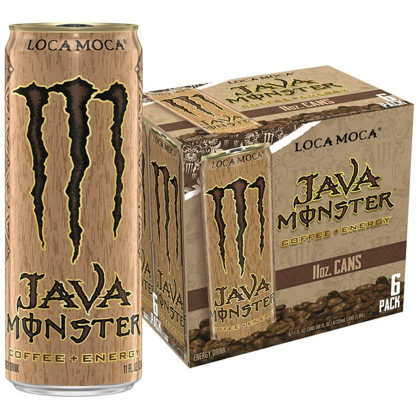 Java Monster, Loca Moca, Coffee + Energy Drink, 11 fl oz, 6pk - Walmart.com