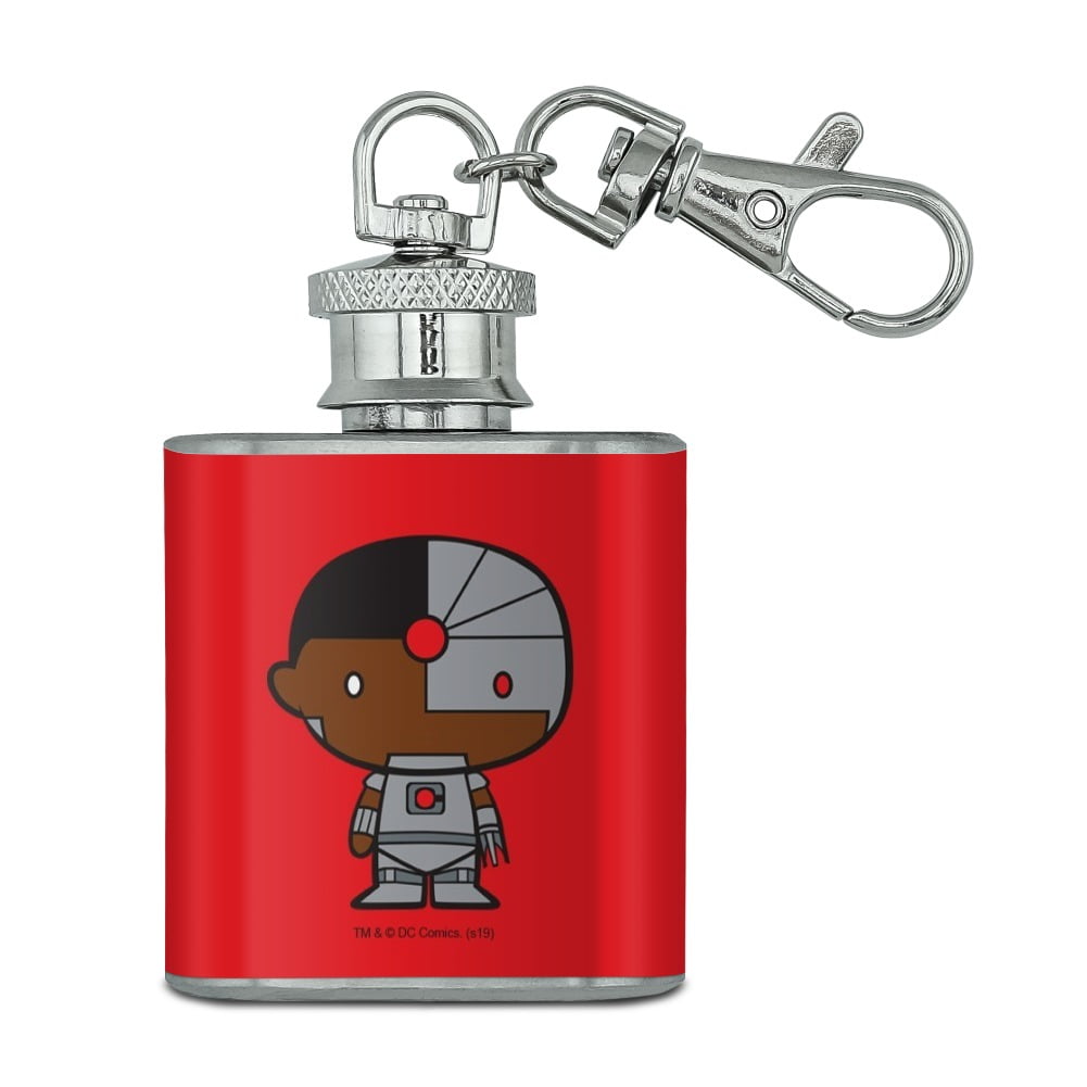 Justice League Cyborg Cute Chibi Character Stainless Steel 1oz Mini ...
