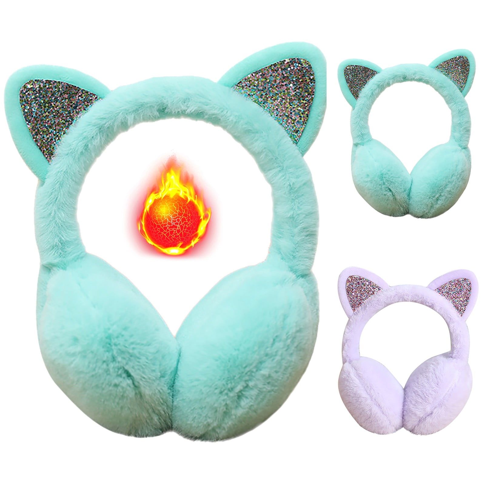 Click here for Dailypoc Cat Ear Light Up Earmuffs For Girls  Kids... prices