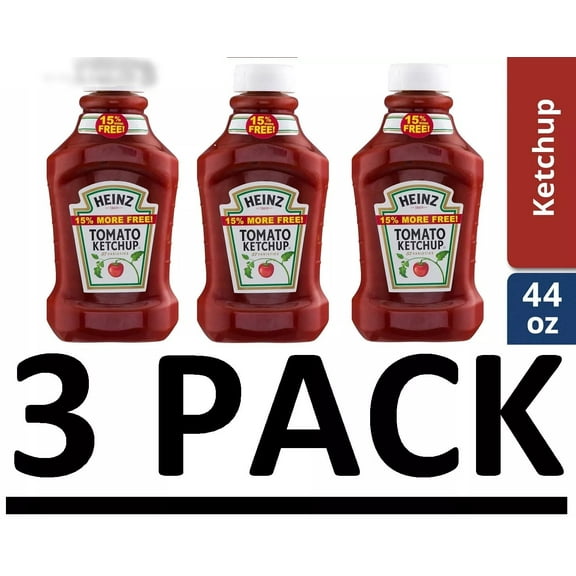 Heinz Tomato Ketchup, Multipack, 3 Pack, 44 oz Bottles - Walmart.com