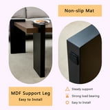 31.5" Coffee Table with Non-Slip Mat & Steady Support Legs, Faux Solid ...