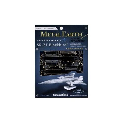 Fascinations Metal Earth SR71 Blackbird Airplane 3D Metal Model Kit ...