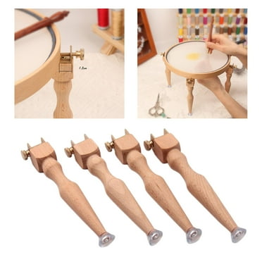 Adjustable Embroidery Hoop Holder with Clamp, Wooden Stitch Stand ...