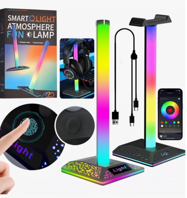 Barra Luz Tiras Luces Led Cuarto Rgbic Neon Bluetooth 2pcs | Walmart en ...