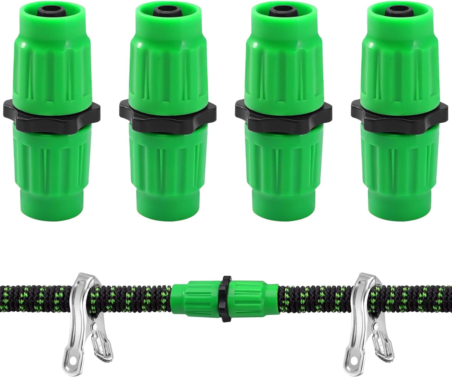 FYBTOF Expandable Garden Hose Repair Kit with Metal Clamp,Dual-Channel ...