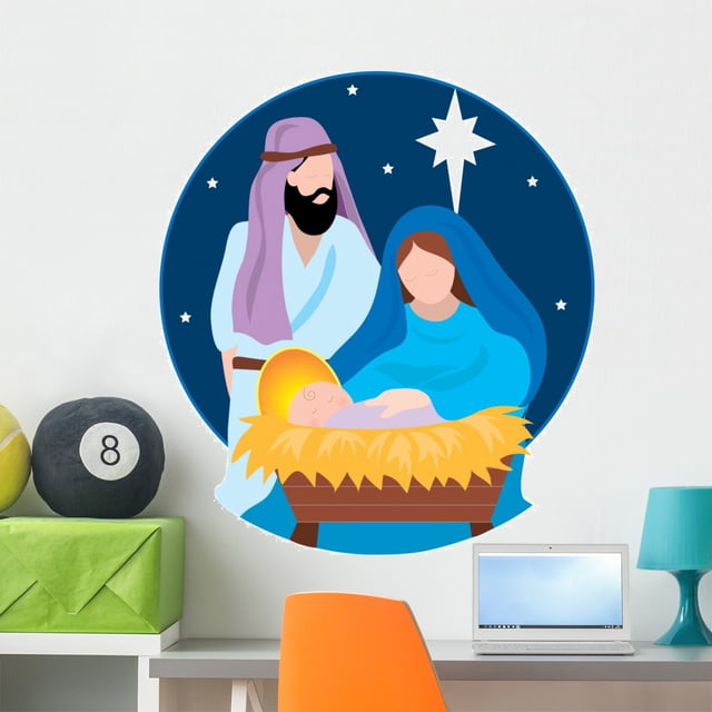 Nativity Scene Wall Mural by Wallmonkeys Peel and Stick Graphic (36 in ...