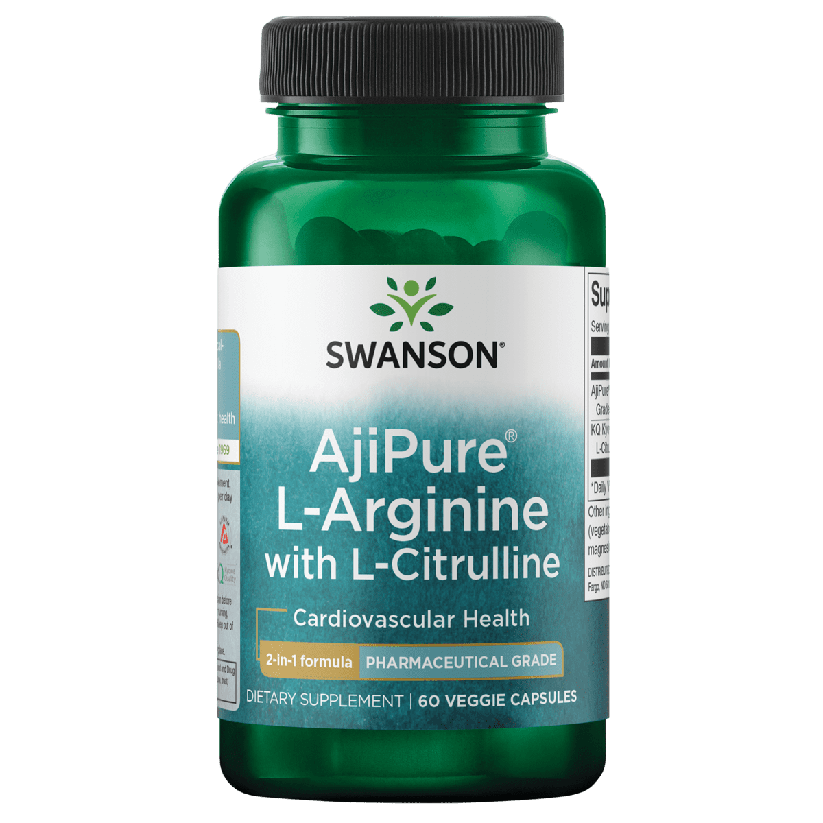 Swanson Ajipure L-arginine with L-citrulline - Pharmaceutical Grade 60 ...