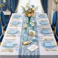 350 Pcs Clear Blue Plastic Plates with Gold Rim, Disposable Hammered ...