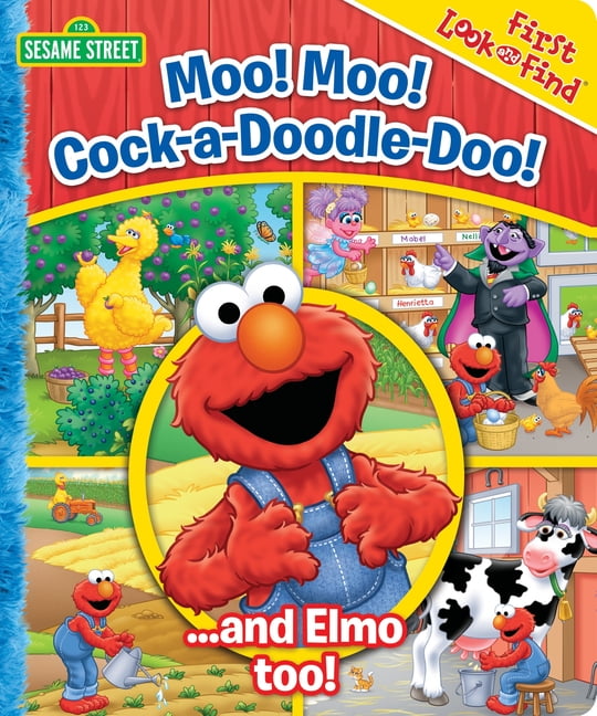 Sesame Street: Moo! Moo! Cock-A-Doodle-Doo!...and Elmo Too! (Board book ...