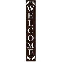 Welcome Signs Vertical for Front Porch Standing Hanging Large Wooden ...
