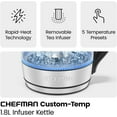 Chefman 1.8L Electric Kettle, Temp Control, Removable Tea Infuser - Stainless Steel - Walmart.com