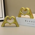 CaraMart Minimalist Resin Heart Shape Ornament Love Gesture Nordic ...