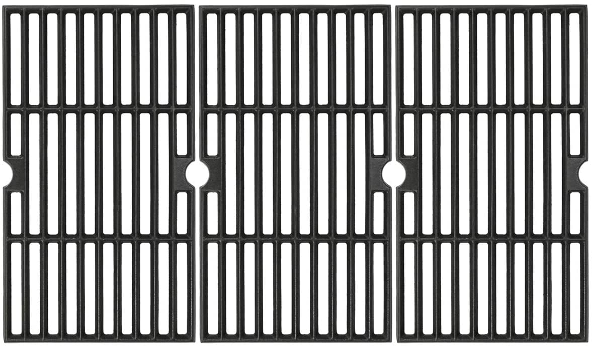 Set of Three Cast Iron Cooking Grids for Dual Fuel Combination Charcoal ...