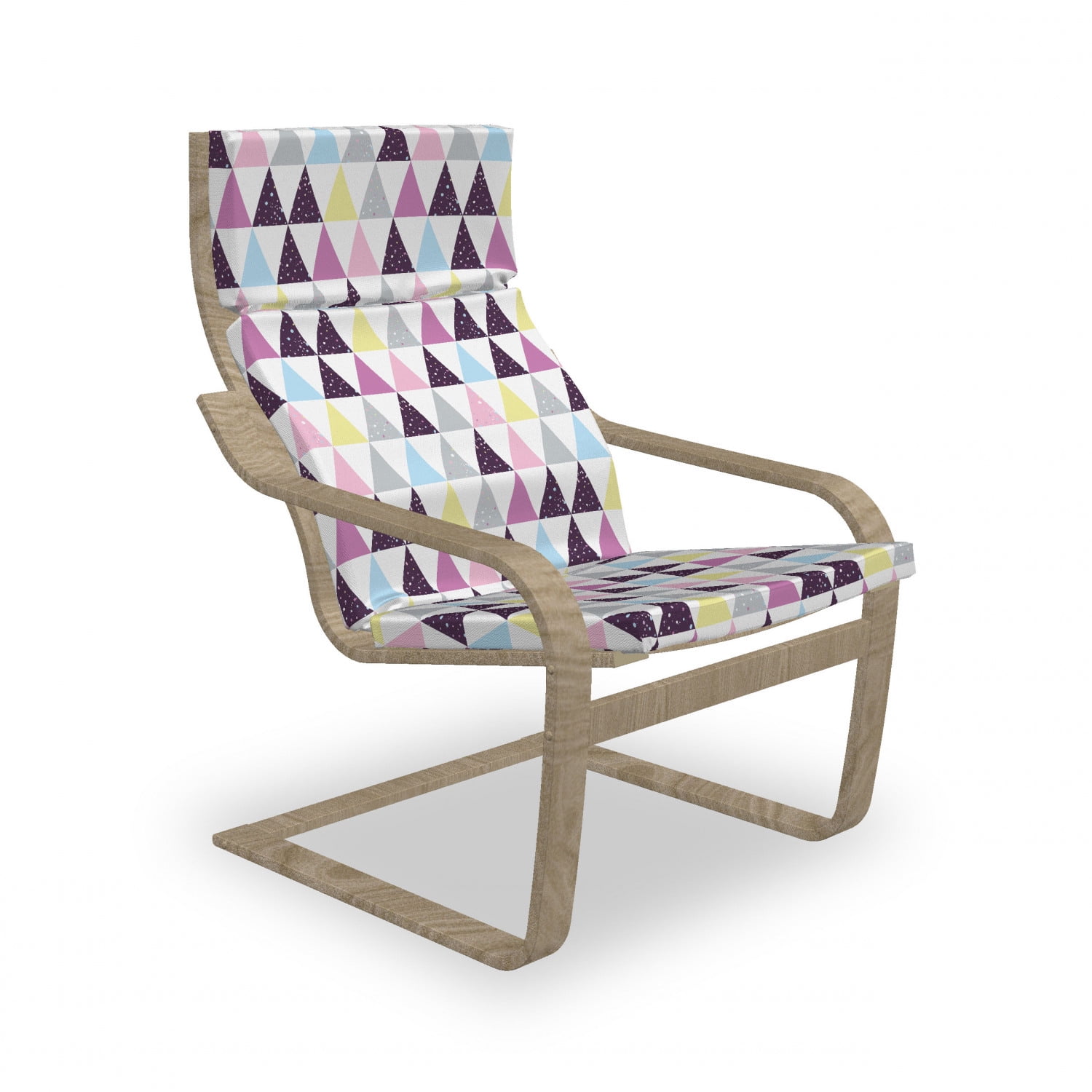 Geometric Armchair Pad and Slipcover, Triangle with Grunge Effect ...