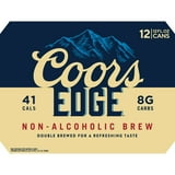 Coors Edge Non-Alcoholic Beer Multipack, 12 Pack, 12 fl oz Cans, 0.4% ...