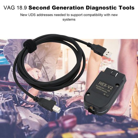 Vcds Hex V2 Interface Vag Com 18.9 Interface Vcp Scanner Obd 2 Car ...