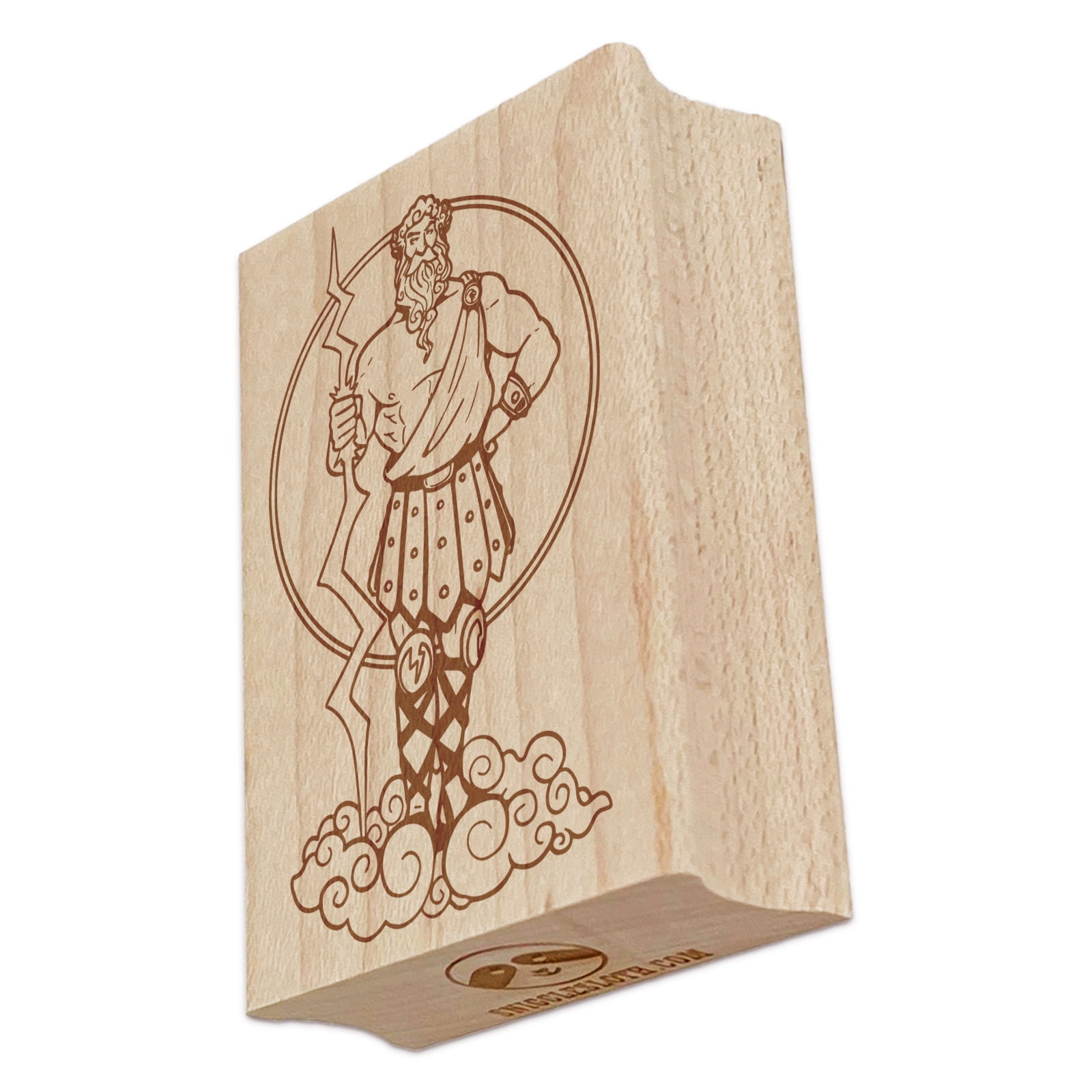 Zeus Greek God of Thunder Rectangle Rubber Stamp Stamping Scrapbooking ...