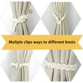 Strong Magnetic Curtain Tiebacks White 2pcs Heavy Duty Curtain Rope ...