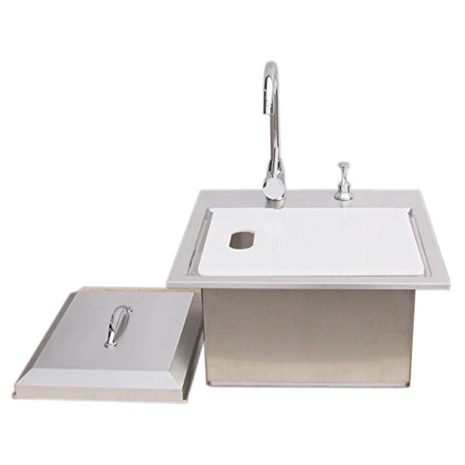 Sunstone Premium Sink With Hot&Cold Water Facet &Cutting Board ...