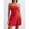 Bangyeer Women Tube Mini Dress Off The Shoulder Mini Bodycon Short