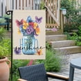 Butterfly Flowers in Vase Garden Flag 28x40 Inch Spring Floral Hello ...