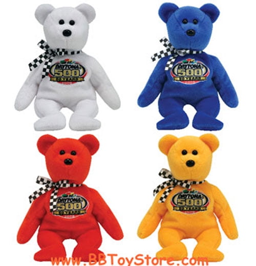 TY Beanie Babies - RACING GOLD the Nascar Bears (Set of 4 - Yellow ...