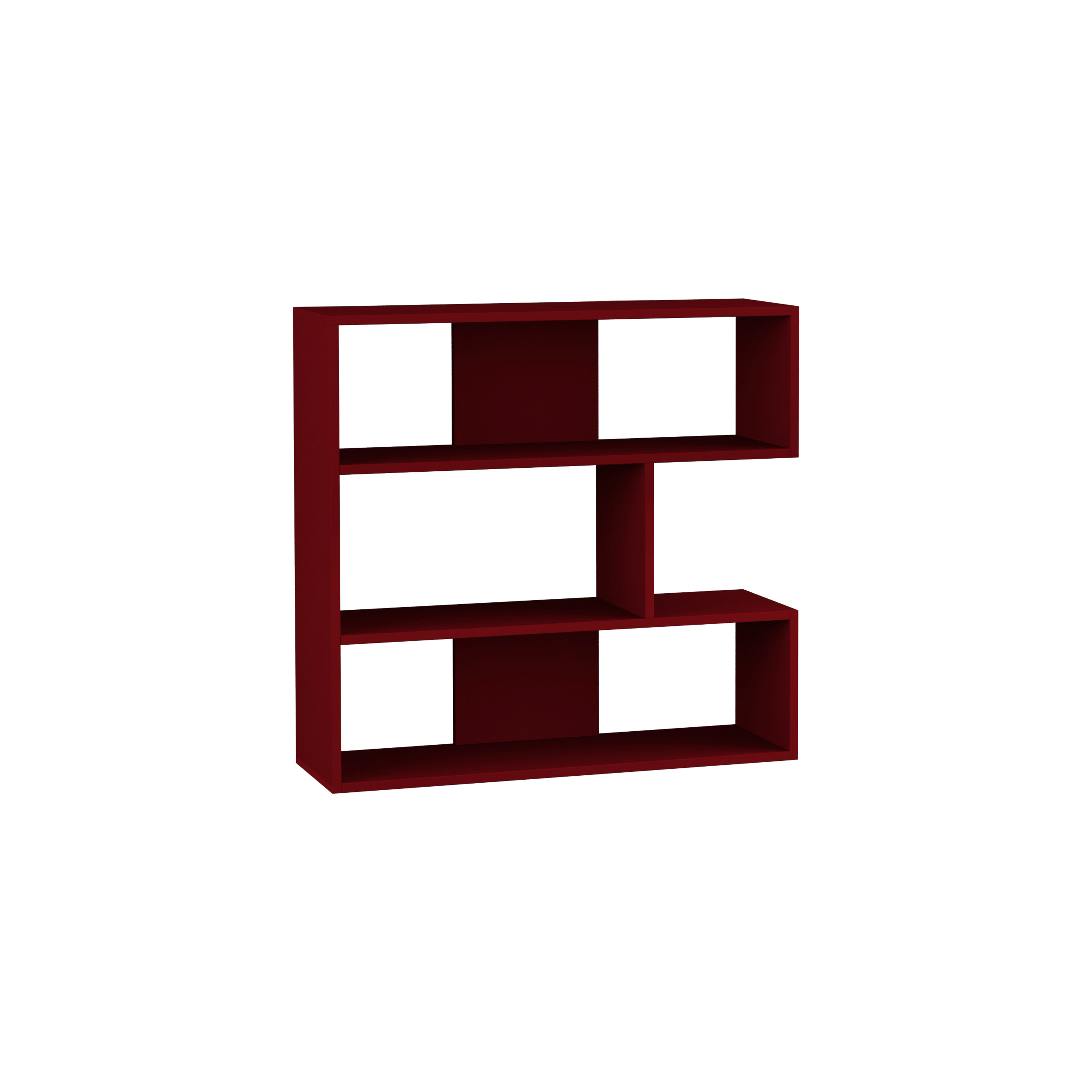 Ada Home Decor Furniture 3 Tier Open Shelf Burgundy Beethoven Modern ...