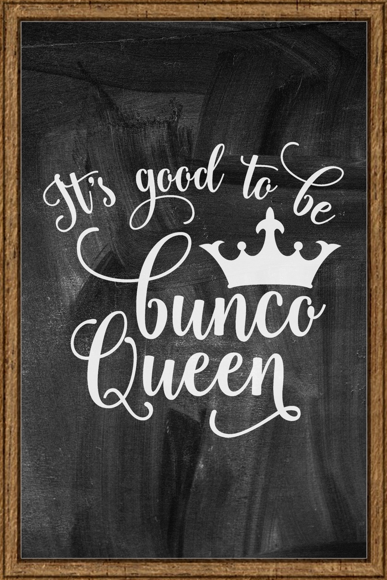 It's good to be bunco queen crown cursive dice game funny Tin Sign ...