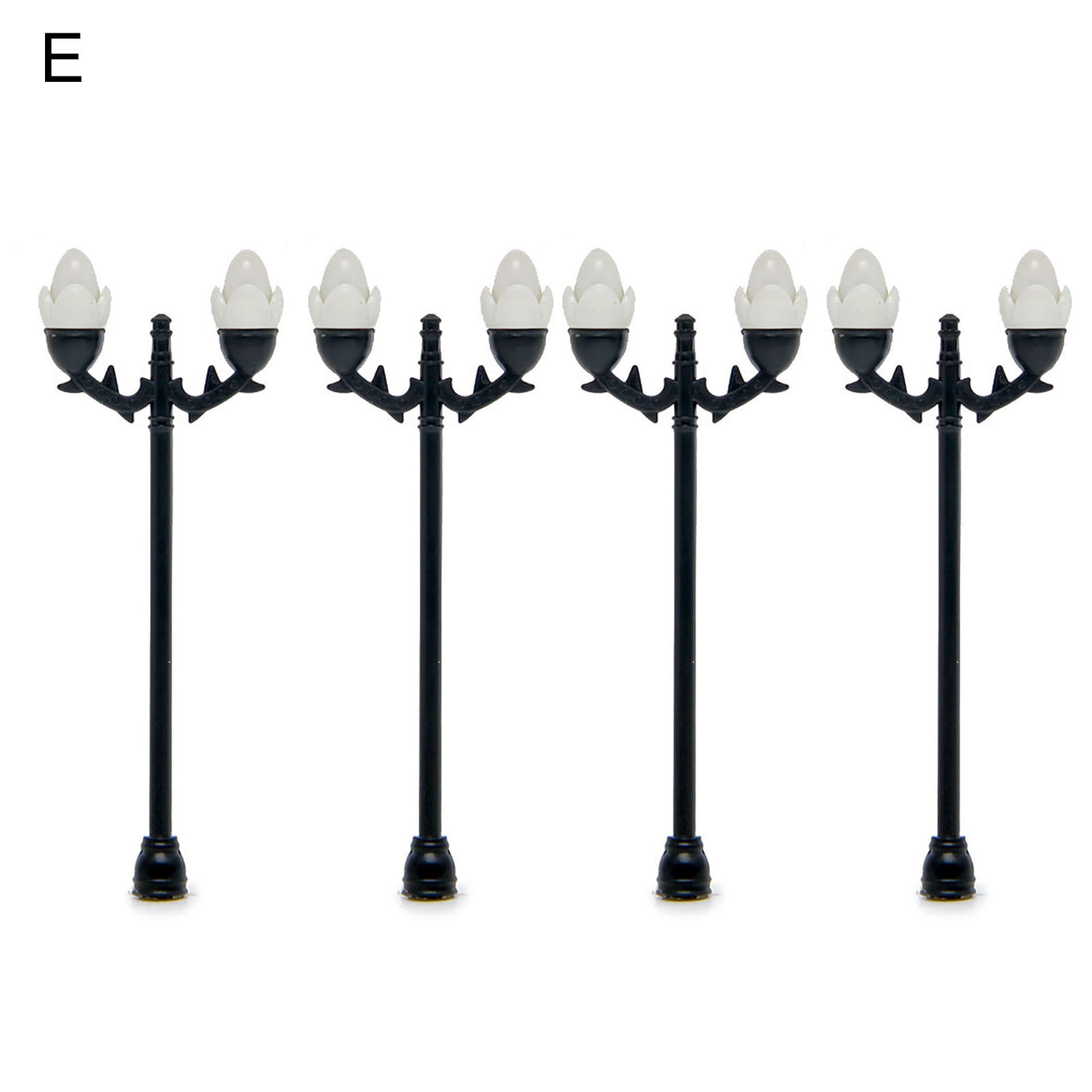 4pcs Mini Miniature Street Light Model, Outdoor Pathway Lantern Post ...