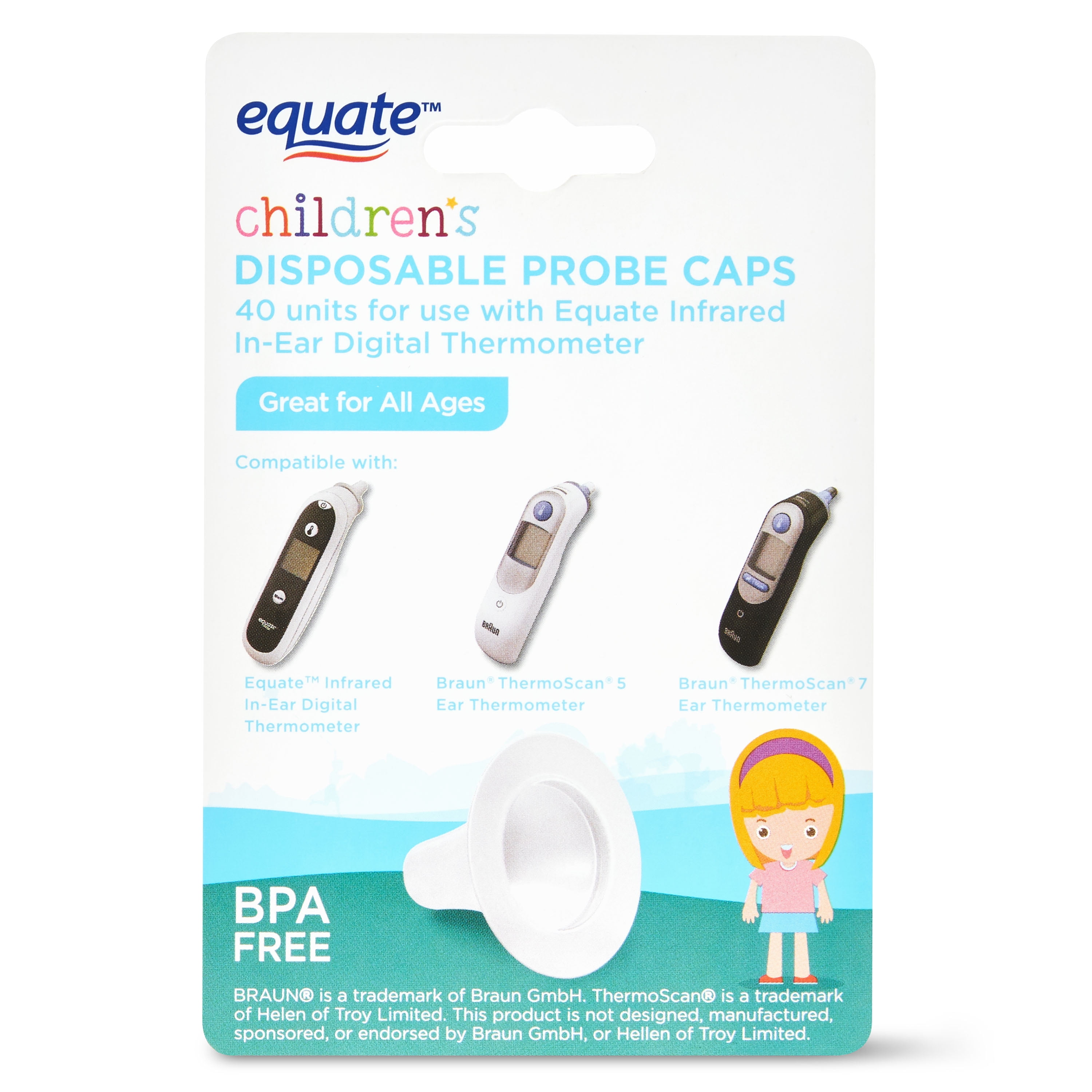 Equate Children's Disposable Probe Caps, 40 Count - Walmart.com