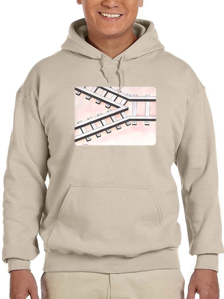 Two Way Railroad Hoodie Men's -Taher Saoud Designs - Walmart.com