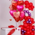 Valentines Balloons Heart Shaped Balloons Heart Foil Balloons Metallic ...